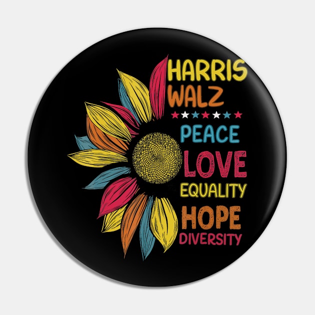 Kamala Harris Tim Walz 2024 Peace LGBT Harris Walz Waltz retro vintage ...