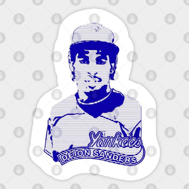 Deion Sanders Retro Baseball - Deion Sanders - Sticker | TeePublic