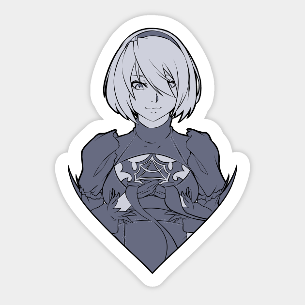 2B from Nier Automata - 2b - Sticker | TeePublic