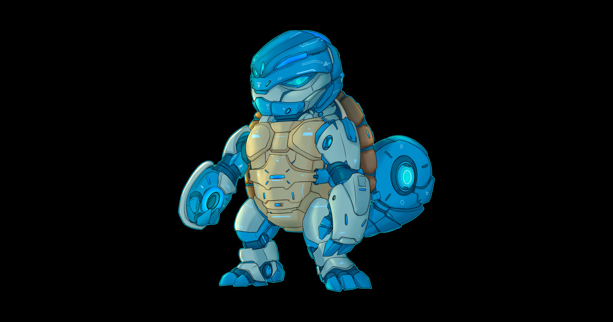 Mecha turtle - Mecha Monster - Magnet | TeePublic