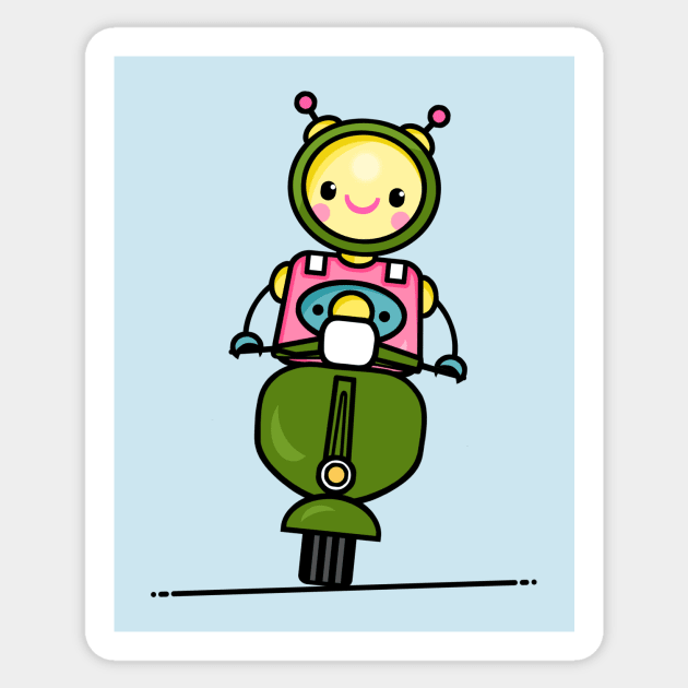 Robi - Robot - Sticker | TeePublic