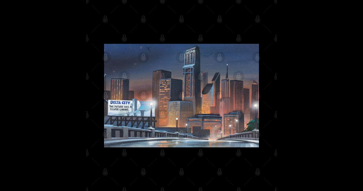 OCP Building - Old Detroit Skyline Night - Robocop - Magnet | TeePublic