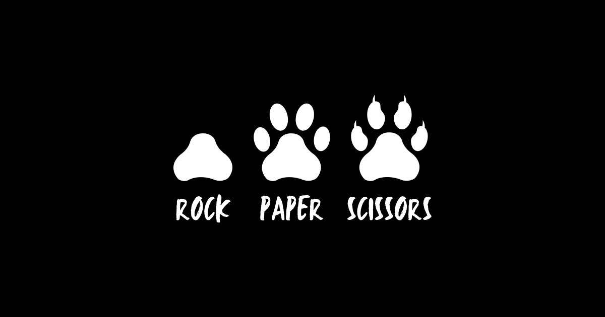 Rock Paper Scissors Cat Paw Print - Rock Paper Scissor - Posters and ...