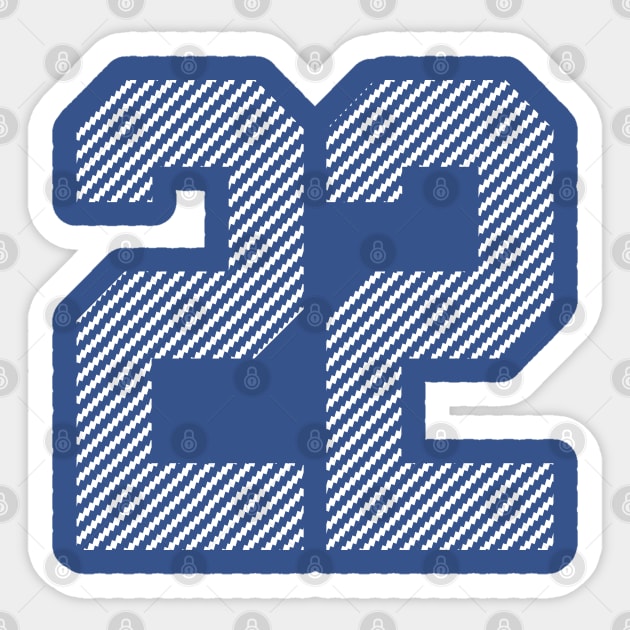 Iconic Number 22 - Number 22 - Sticker | TeePublic