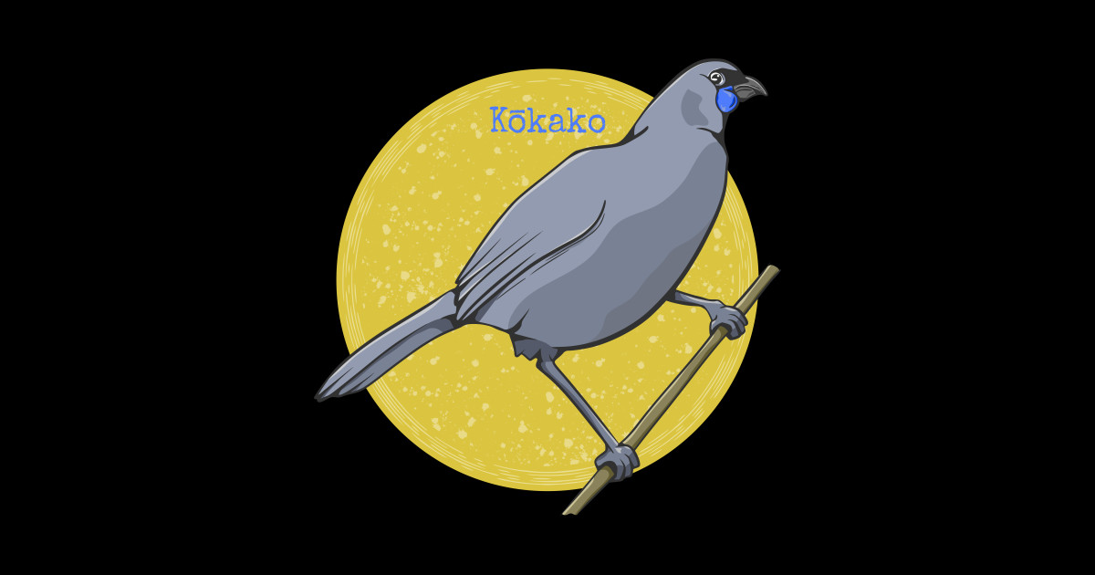 Kokako New Zealand Bird - Kokako - Pin | TeePublic