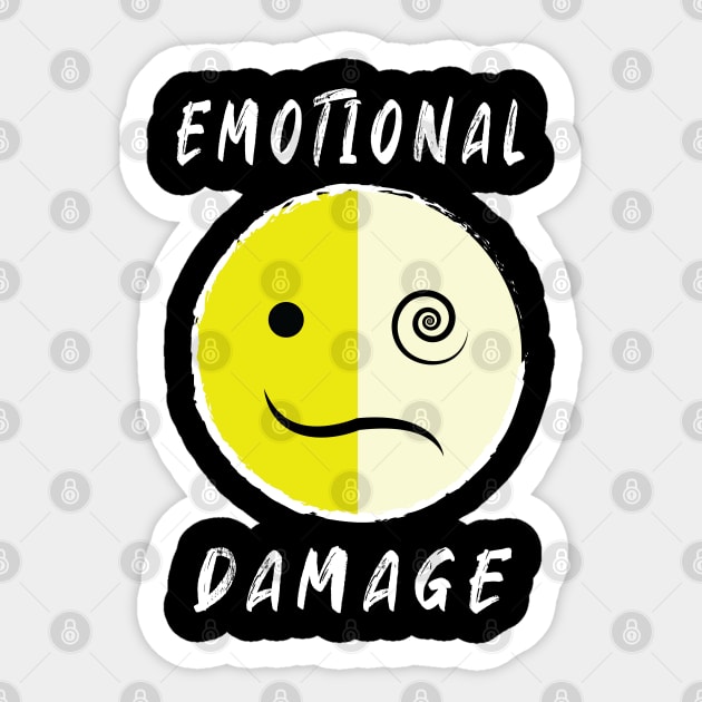 Emotional Damage Meme - Emotional Support - Sticker | TeePublic