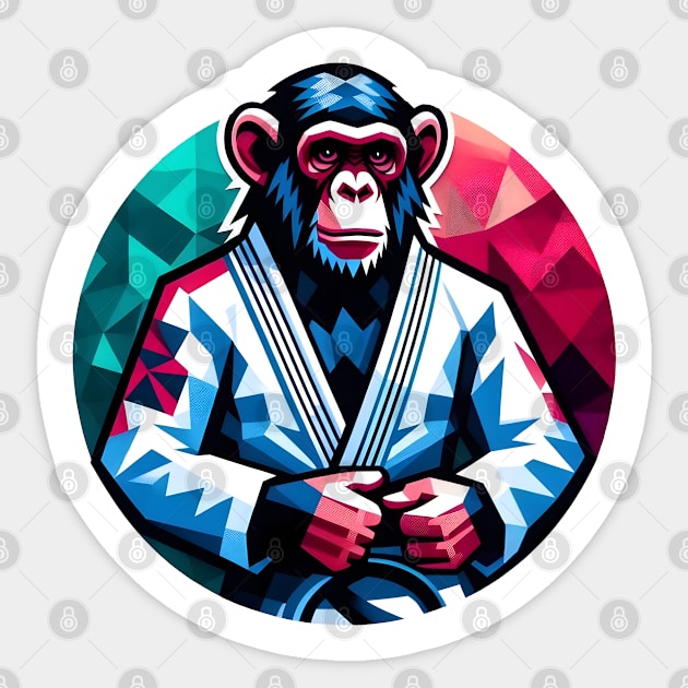 Jiu-Jitsu Monkey - Brazilian Jiu Jitsu - Sticker | TeePublic