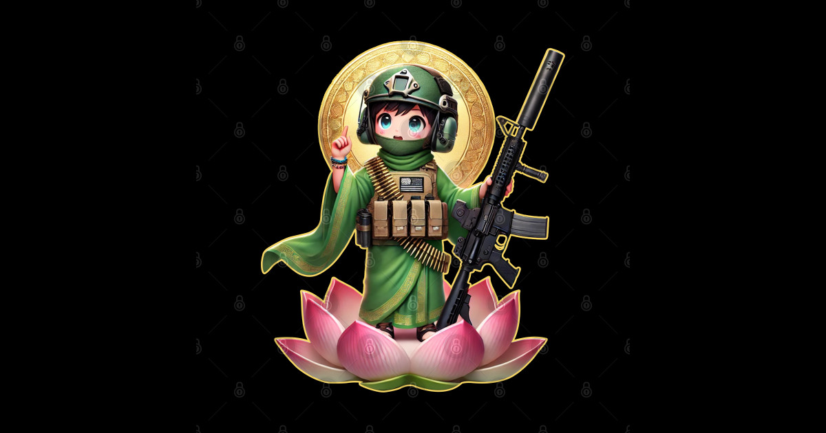 Tactical Young Buddha - Buddha - Sticker | TeePublic