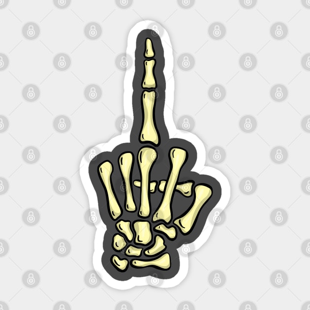 skeleton middle finger vector