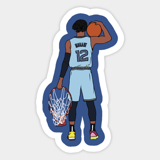 Ja Morant And The Rim - Ja Morant - Sticker | TeePublic