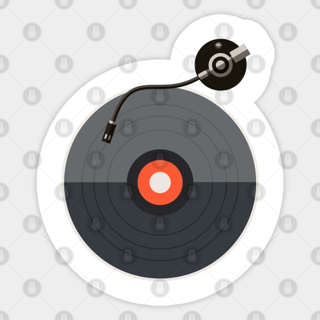 Turntable Vinyl Revord Player - Turntable - Sticker | TeePublic