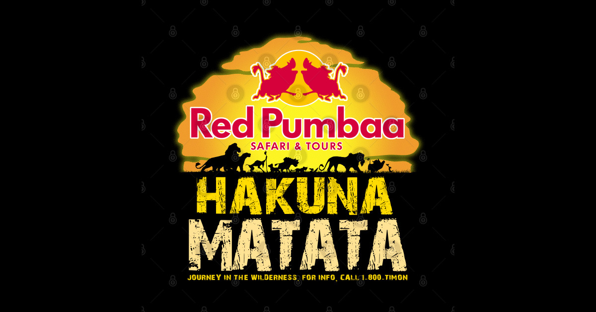 Red Pumbaa Safari & Tours - Lion King - Sticker | TeePublic