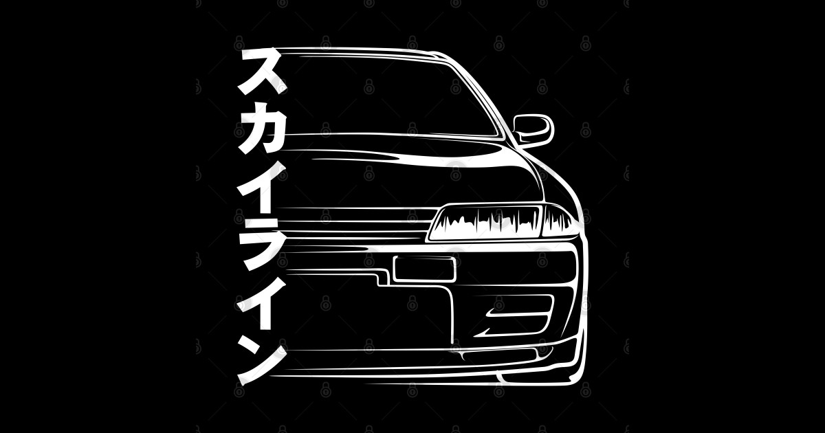 Skyline R32 GT-R Silhouette - Nissan Skyline - Posters and Art Prints ...