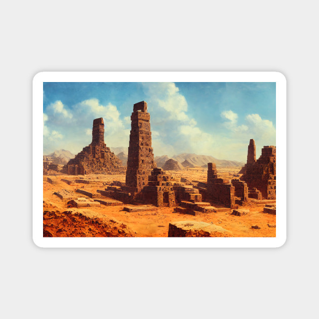 Pre Sumerian civilisation monoliths - Monolith - Magnet | TeePublic