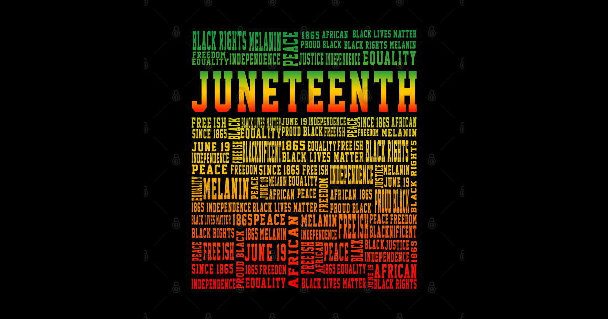 Juneteenth Words Black History Afro American African Freedom ...