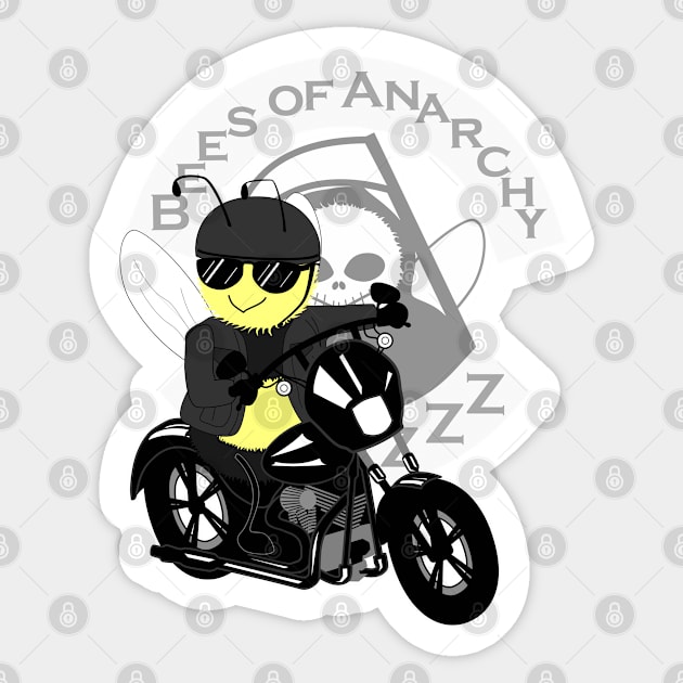 Bees of Anarchy Motorcycle Club - Buzz Teller - Bumble Bee - Sticker ...