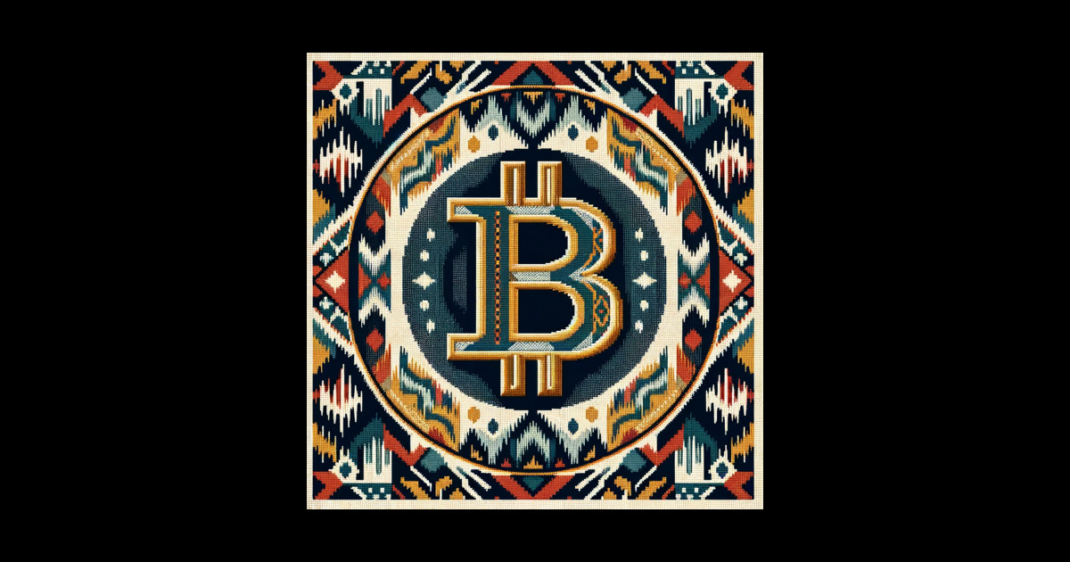Crypto Tapestry: Traditional Weaves Meet Modern Wealth - Bitcoin Emblem ...