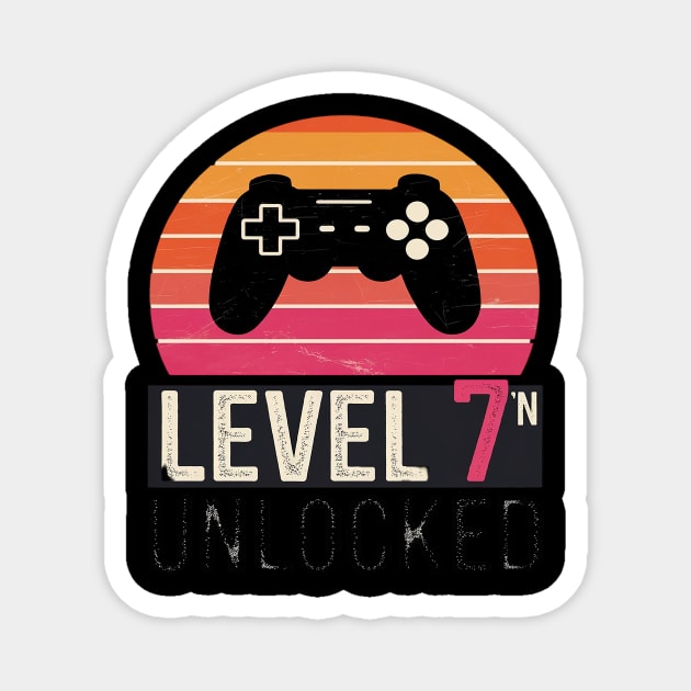 Level 7 Unlocked 7 year old Gamer Kids 7th Birthday Gaming - Level 7 ...