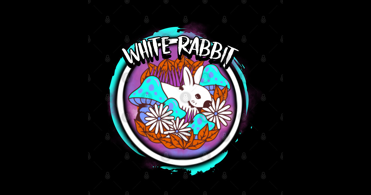 White Rabbit - Psychedelic - Sticker | TeePublic