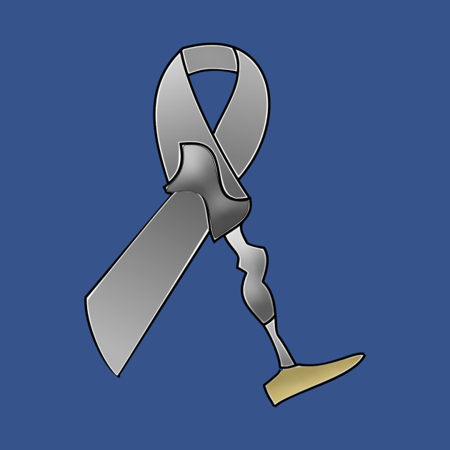 Amputee Ribbon - Amputee Ribbon - T-Shirt | TeePublic