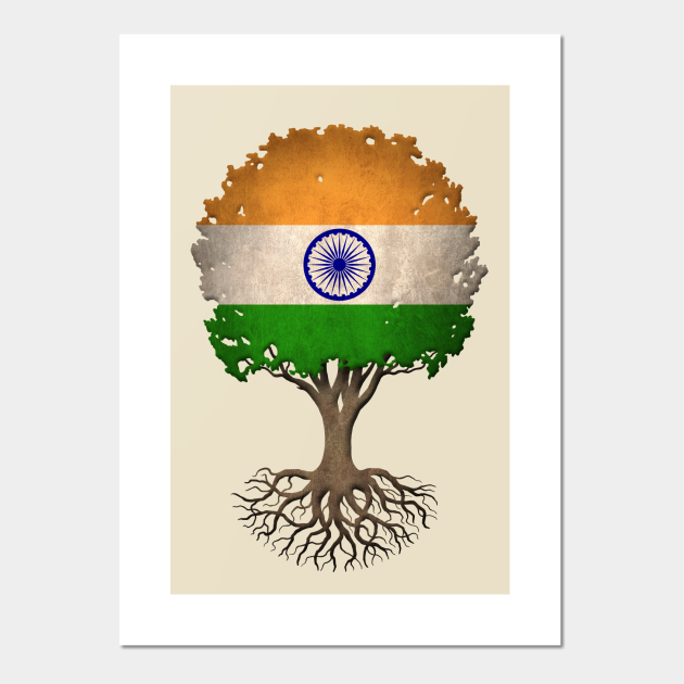 Tree of Life with Indian Flag - India - Posters and Art Prints | TeePublic