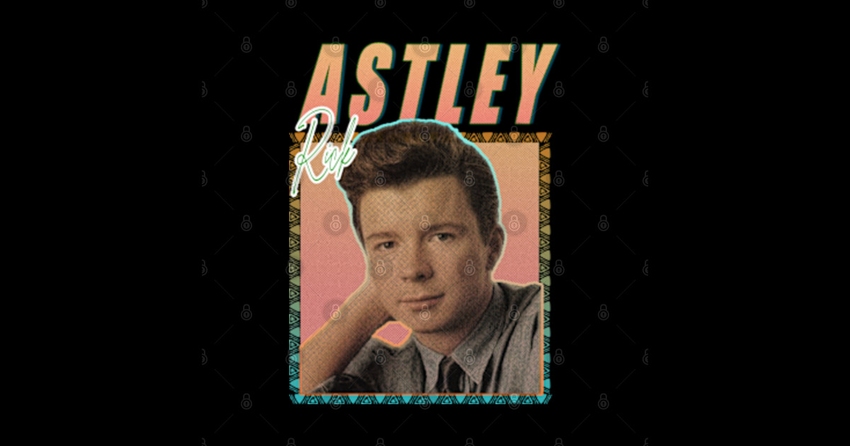 Rick Astley -- 80s Aesthetic - Rick Astley - Sticker | TeePublic
