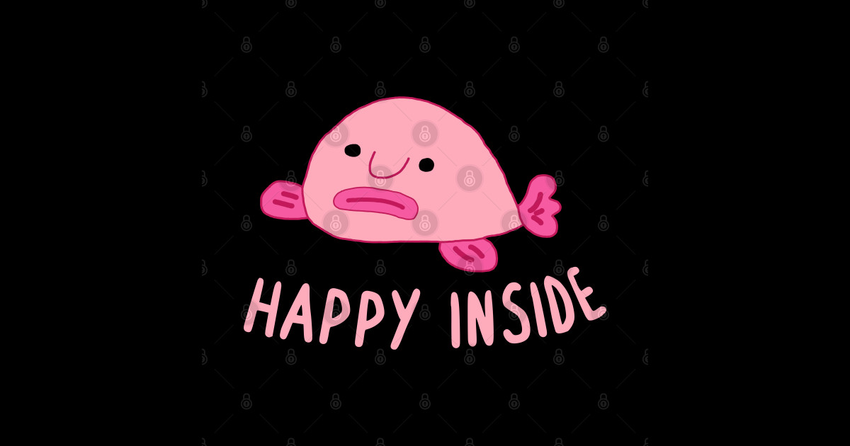 cute blobfish happy happy fish funny design - Blobfish - Magnet | TeePublic