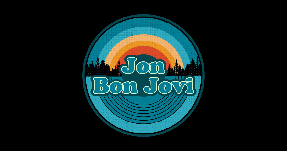 jon bon jovi circle - Jon Bon Jovi - Sticker | TeePublic