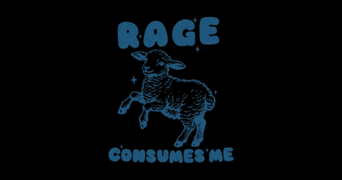 Rage Consumes Me Vintage Style Weirdcore Unhinged Funny Mental Health ...