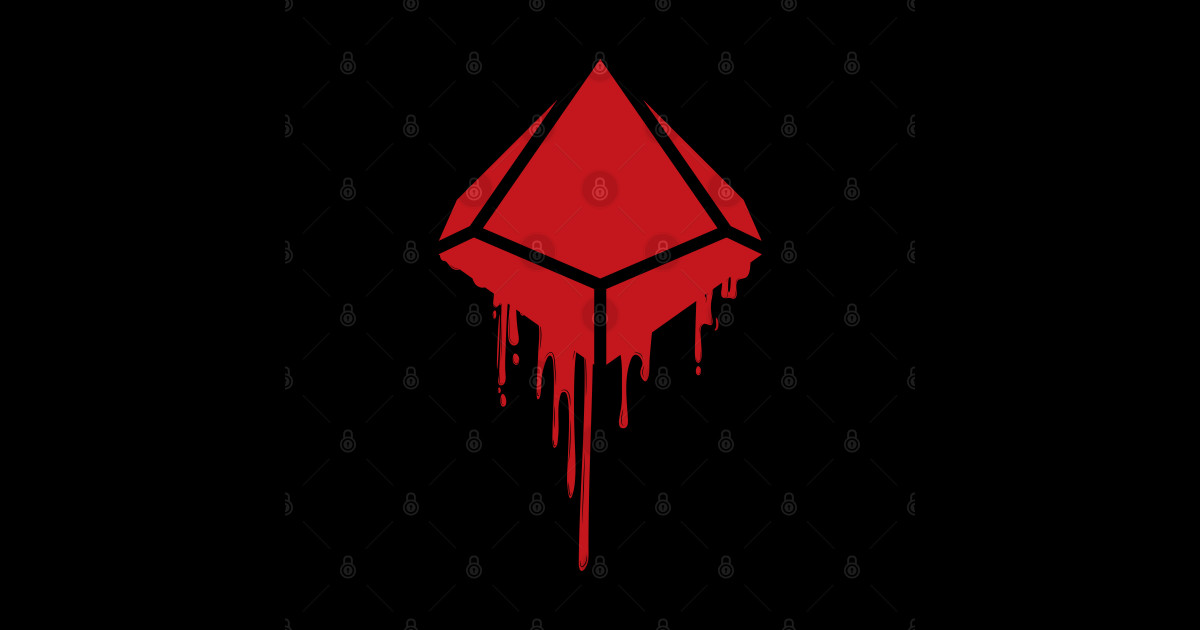 Red D10 Dice of the Vampire - World Of Darkness - Sticker | TeePublic