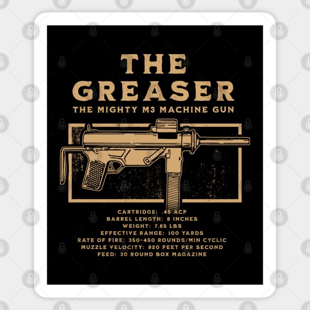 The Greaser - M3 Submachine Gun - Ww2 - Sticker | TeePublic