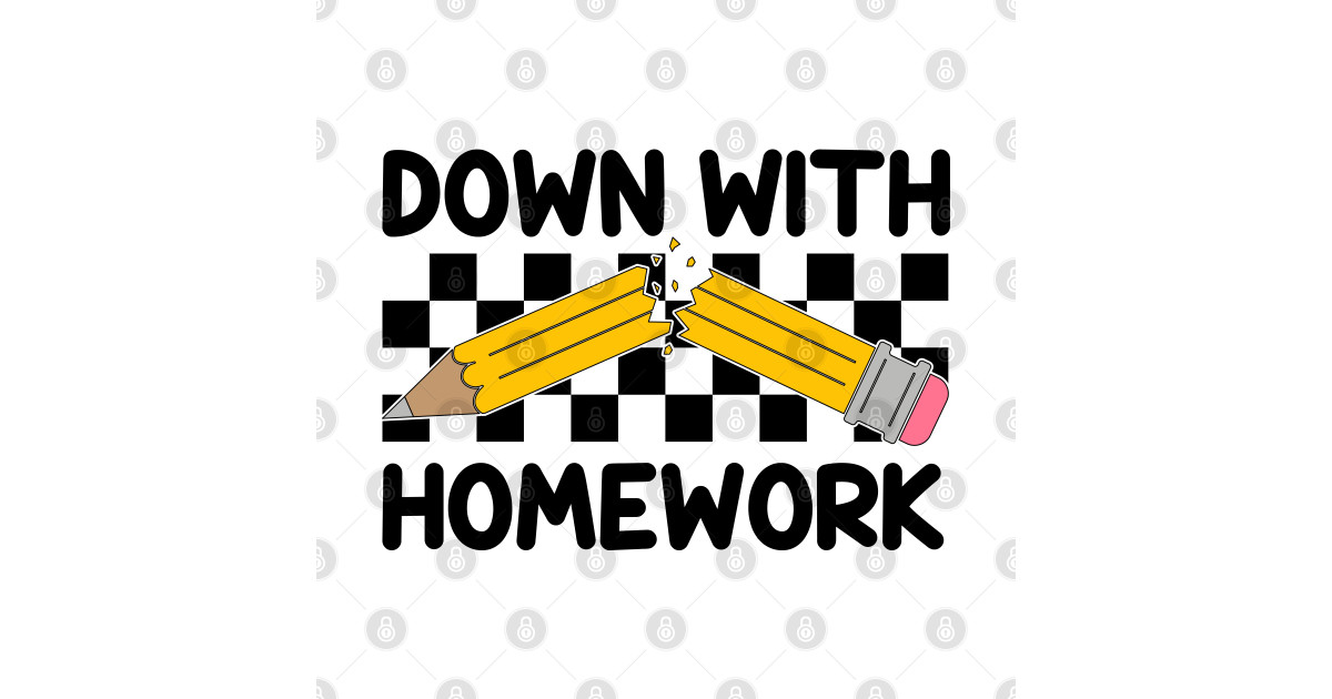 Down With Homework - Simpsons - Down With Homework - T-Shirt | TeePublic