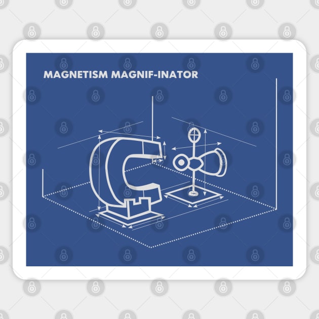 Magnetism Magnif-inator blueprint - Phineas And Ferb - Sticker | TeePublic