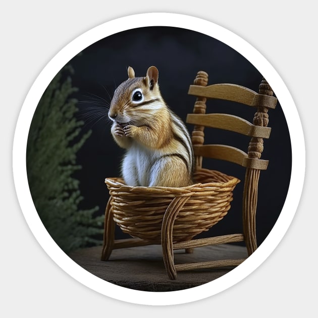 Chipmunk - Cute Chipmunk - Sticker | TeePublic