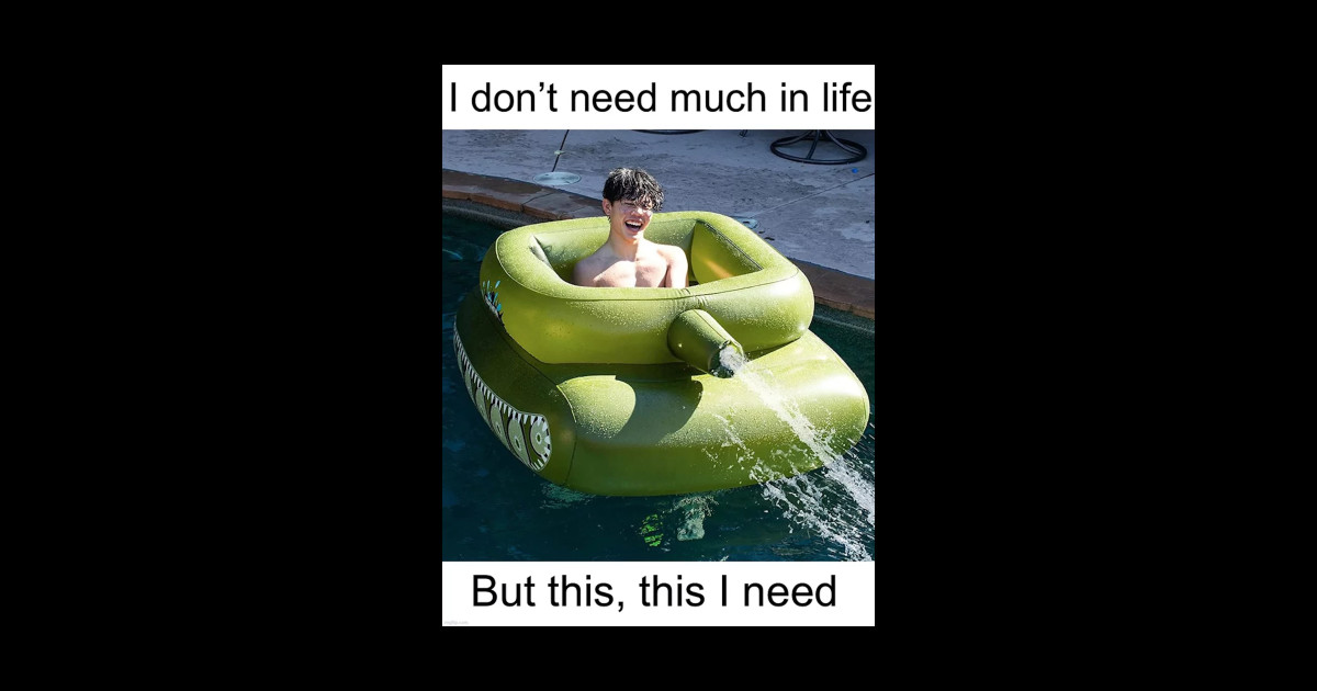 Pool Tank Dreams: Funny Inflatable Meme Design - Meme - Sticker | TeePublic