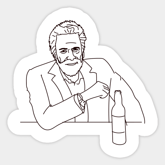 World's Most Interesting Man Meme - Most Interesting Man Meme - Sticker ...