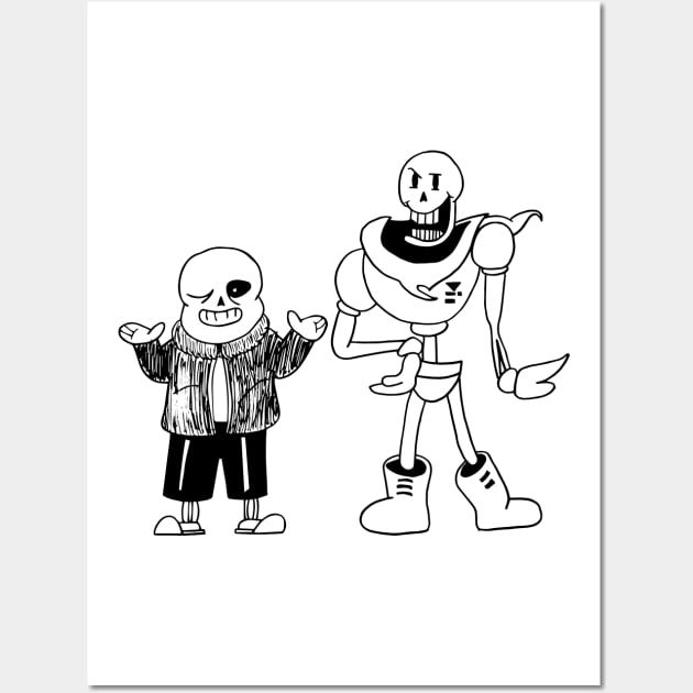 how to draw sans and papyrus undertale