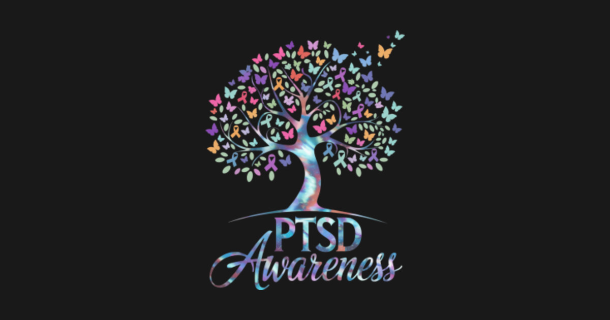 Tree Ribbon PTSD Awareness - Ptsd - T-Shirt | TeePublic