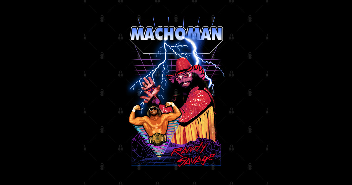 Macho Man - Bootleg Vintage 90's - Randy Savage - T-Shirt | TeePublic