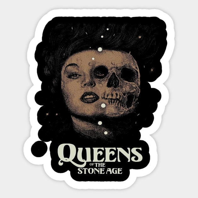 PArt III QOTSA Vintage - Queens Of The Stone Age - Sticker | TeePublic