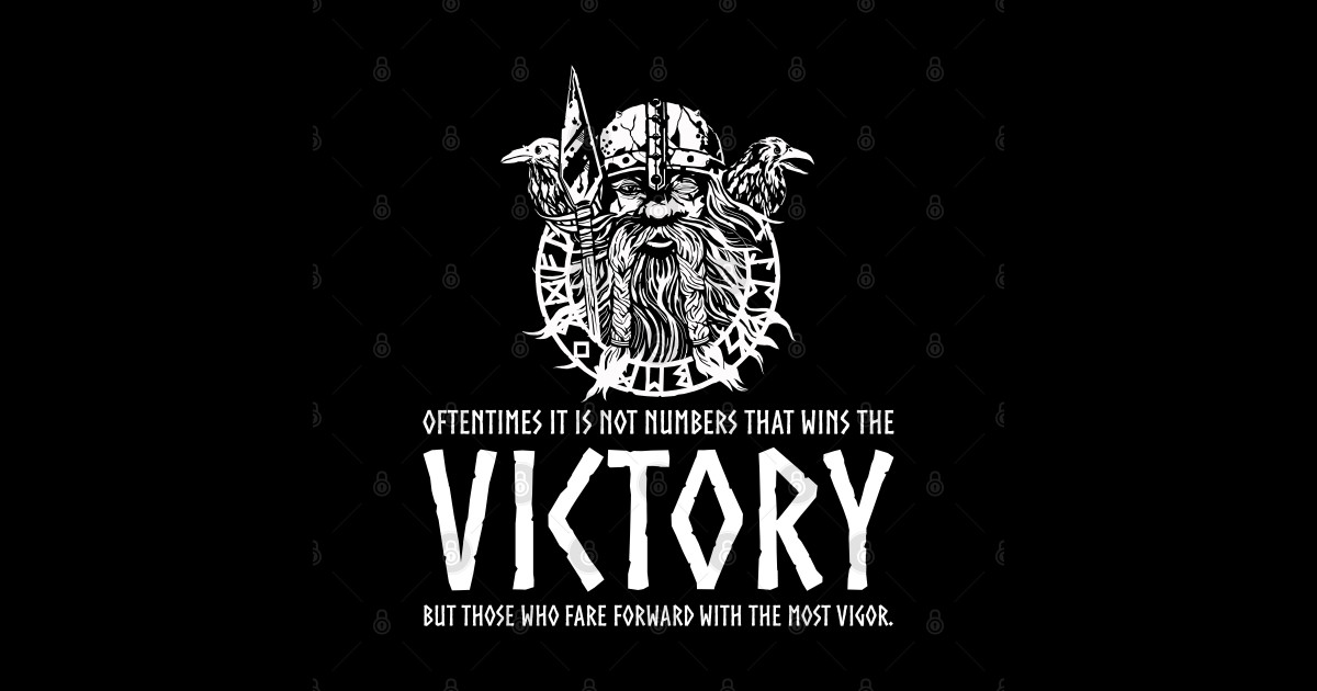 Norse Mythology Proverb - Victory - Nordic Viking God Odin - Viking ...