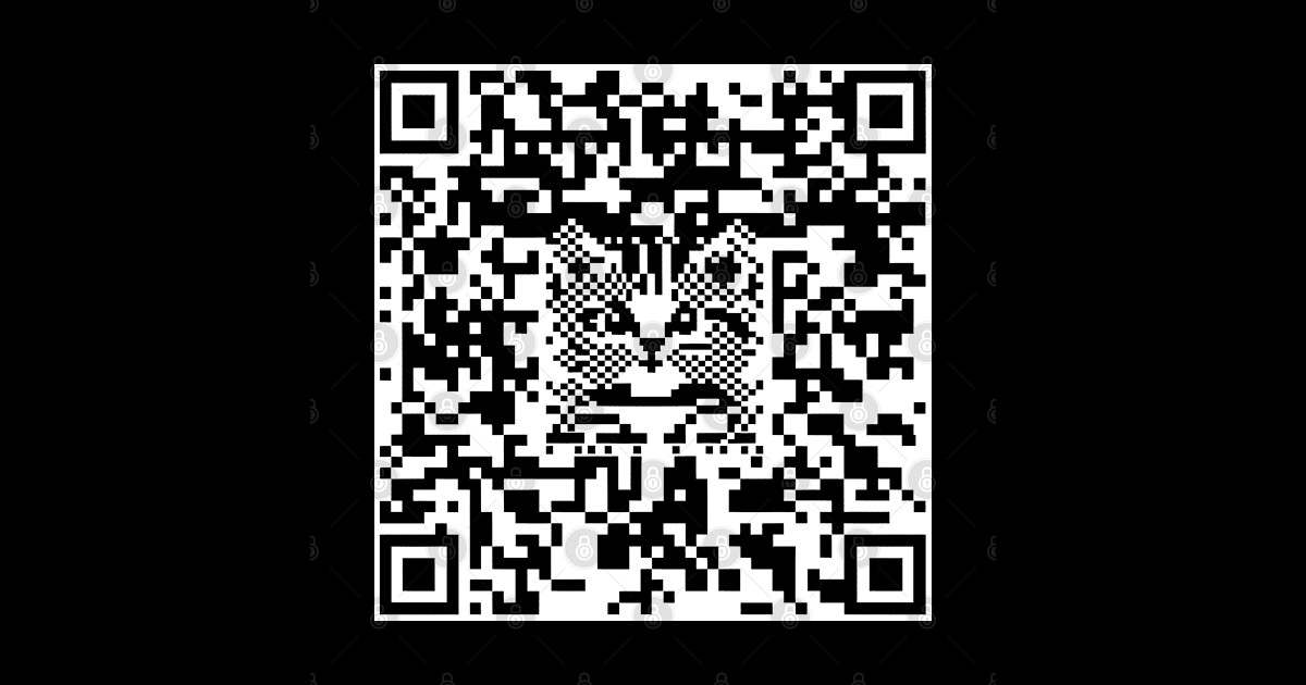 Kitty QR code cat - Qr Code - Sticker | TeePublic