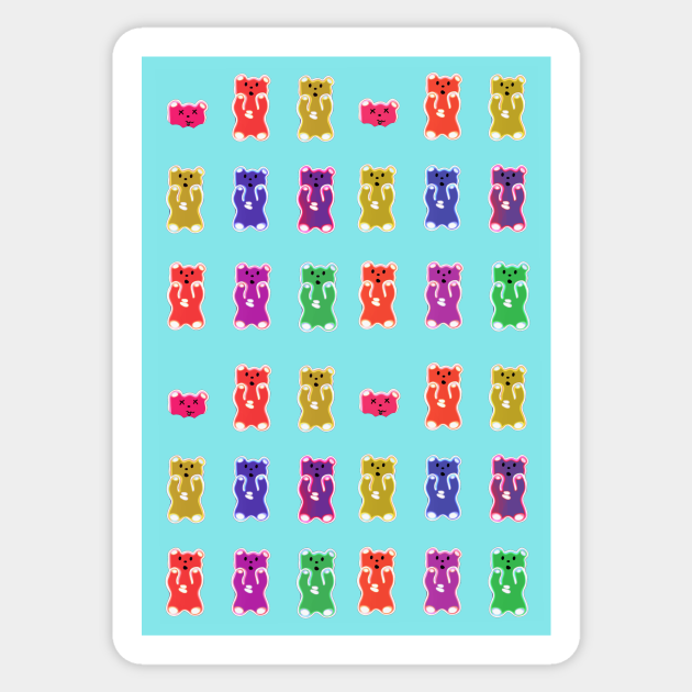Gummy bear scream pop art - Gummy Bears - Sticker | TeePublic