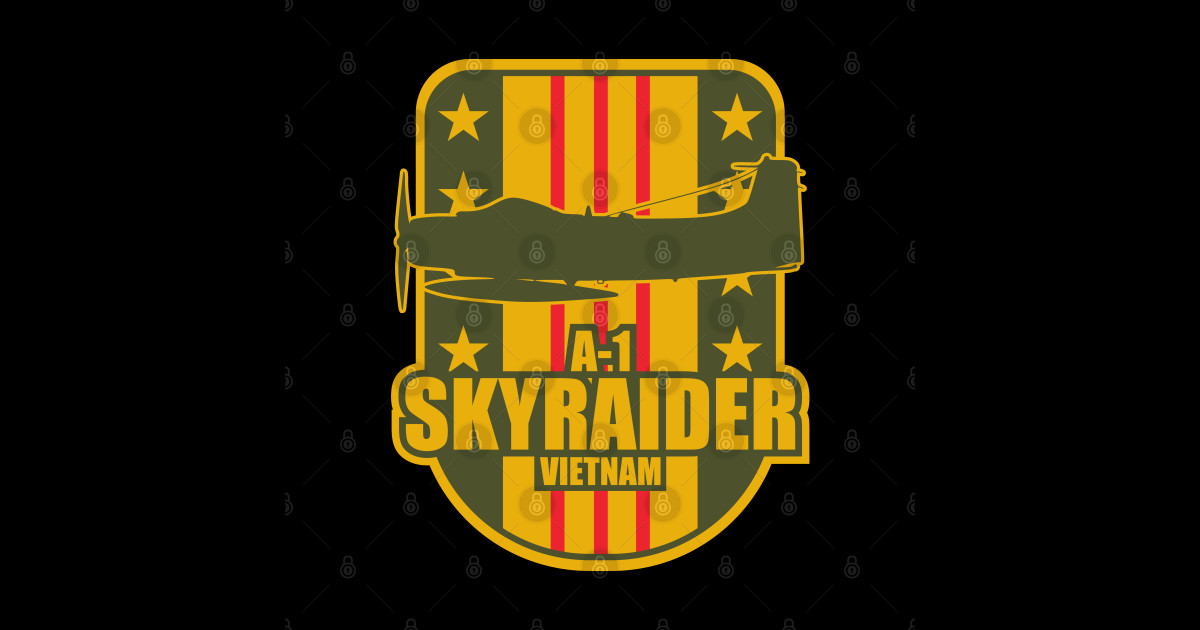 A-1 Skyraider Vietnam - A1 Sandy Skyraider - Sticker | TeePublic