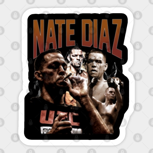 Nate Diaz "Weed" Vintage - Nate Diaz - Sticker | TeePublic