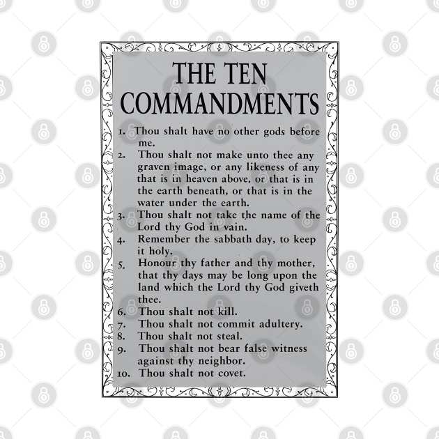 The Ten Commandments - Ten Commandments - T-Shirt | TeePublic