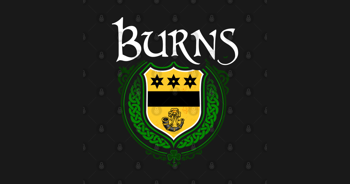 Burns Family Irish Coat of Arms Clan Crest - Burns Family - T-Shirt ...