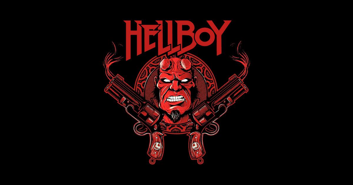 Hellboy Crest (Alt Print) - Superheroes - Sticker | TeePublic