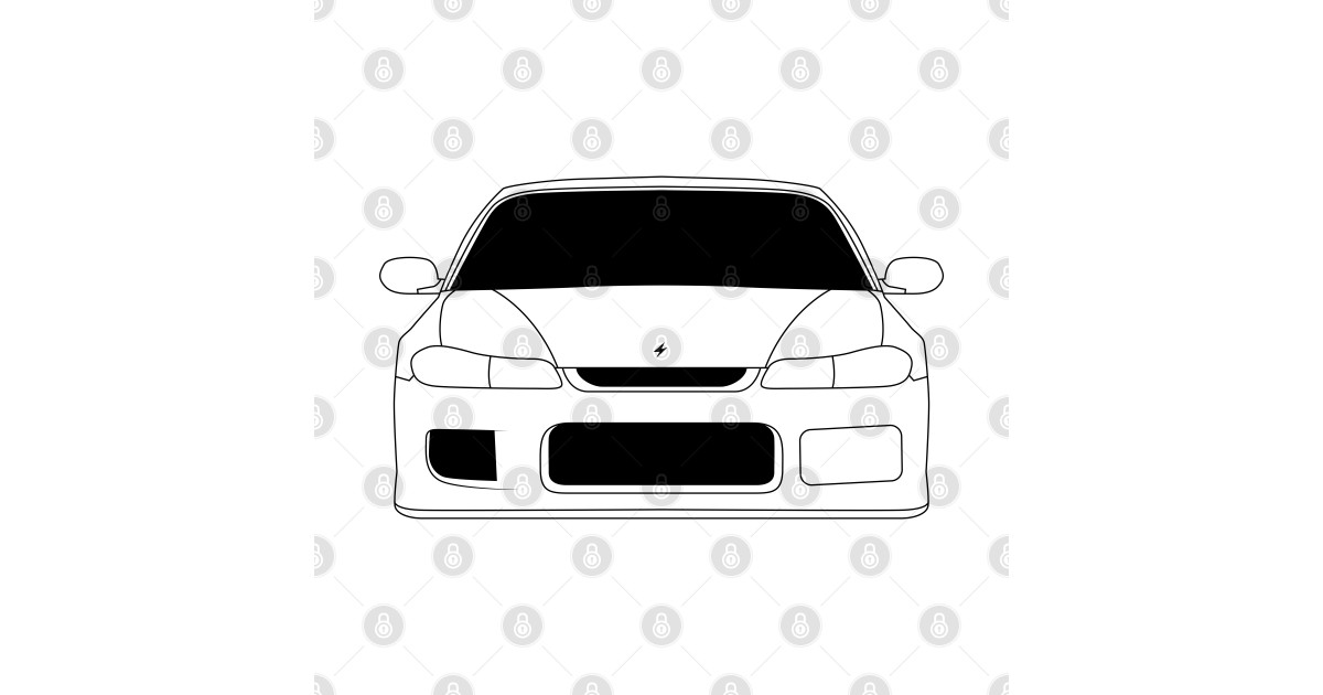 Nissan Silvia S15 Black Outline - Car - T-Shirt | TeePublic