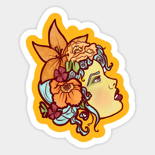 flower crown - Flower Crown - Sticker | TeePublic